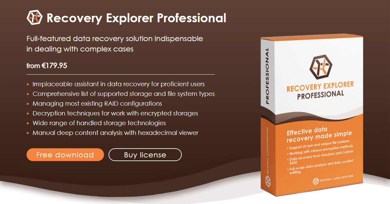 Advanced software for data recovery experts – Recovery Explorer
