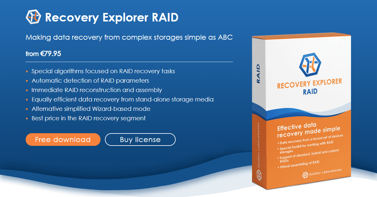 Data recovery software for RAID of any complexity – Recovery Explorer